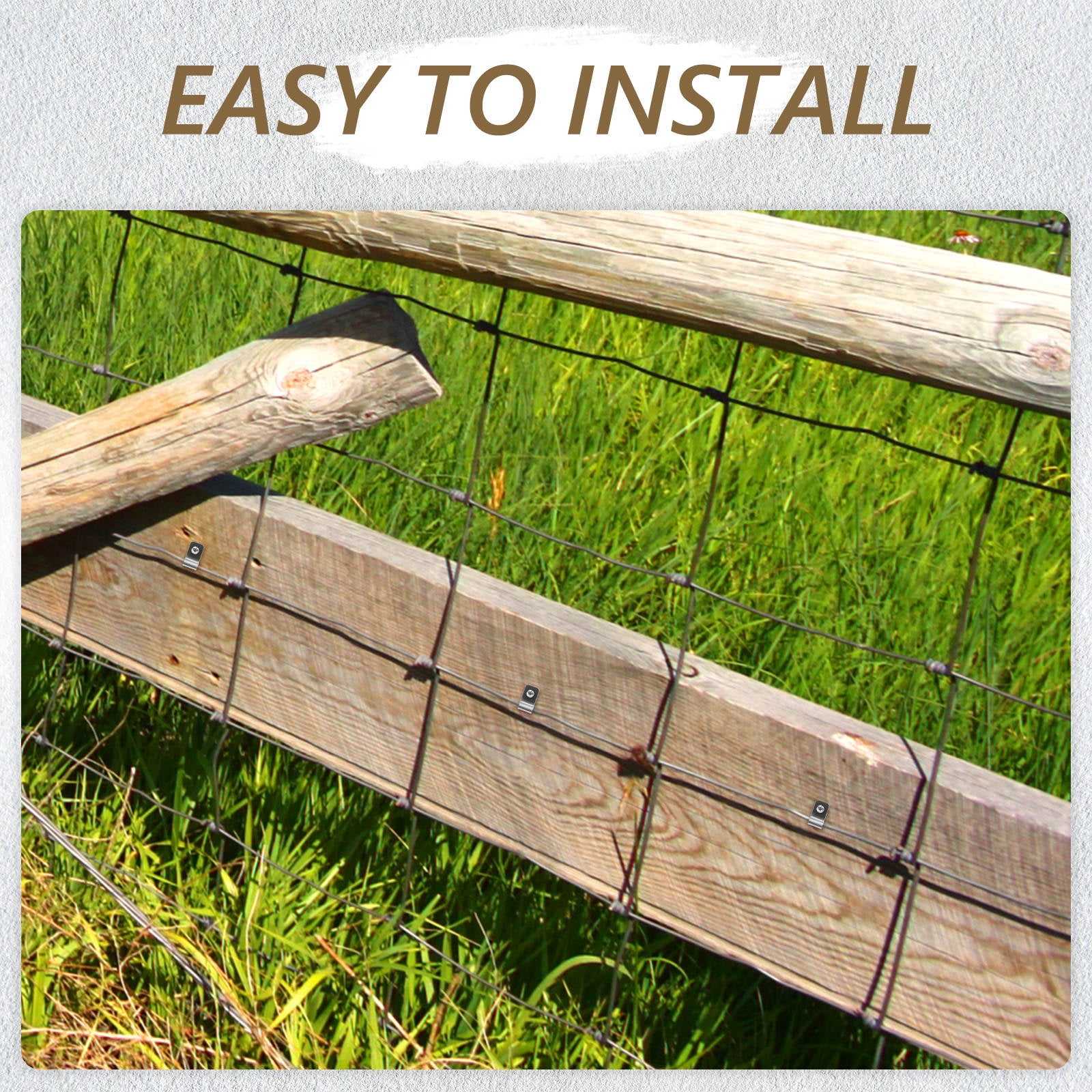 WRISTBIQUE Stainless Steel Fence Clips Metal Fencing Fixing Clip Silver ...