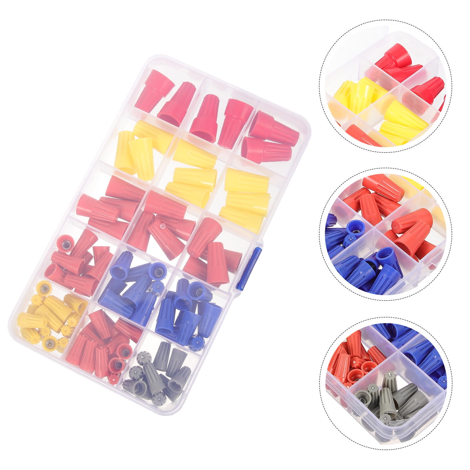 WRISTBIQUE Wire Pole Nut Electrical Connector Assorted Color 102Set ...