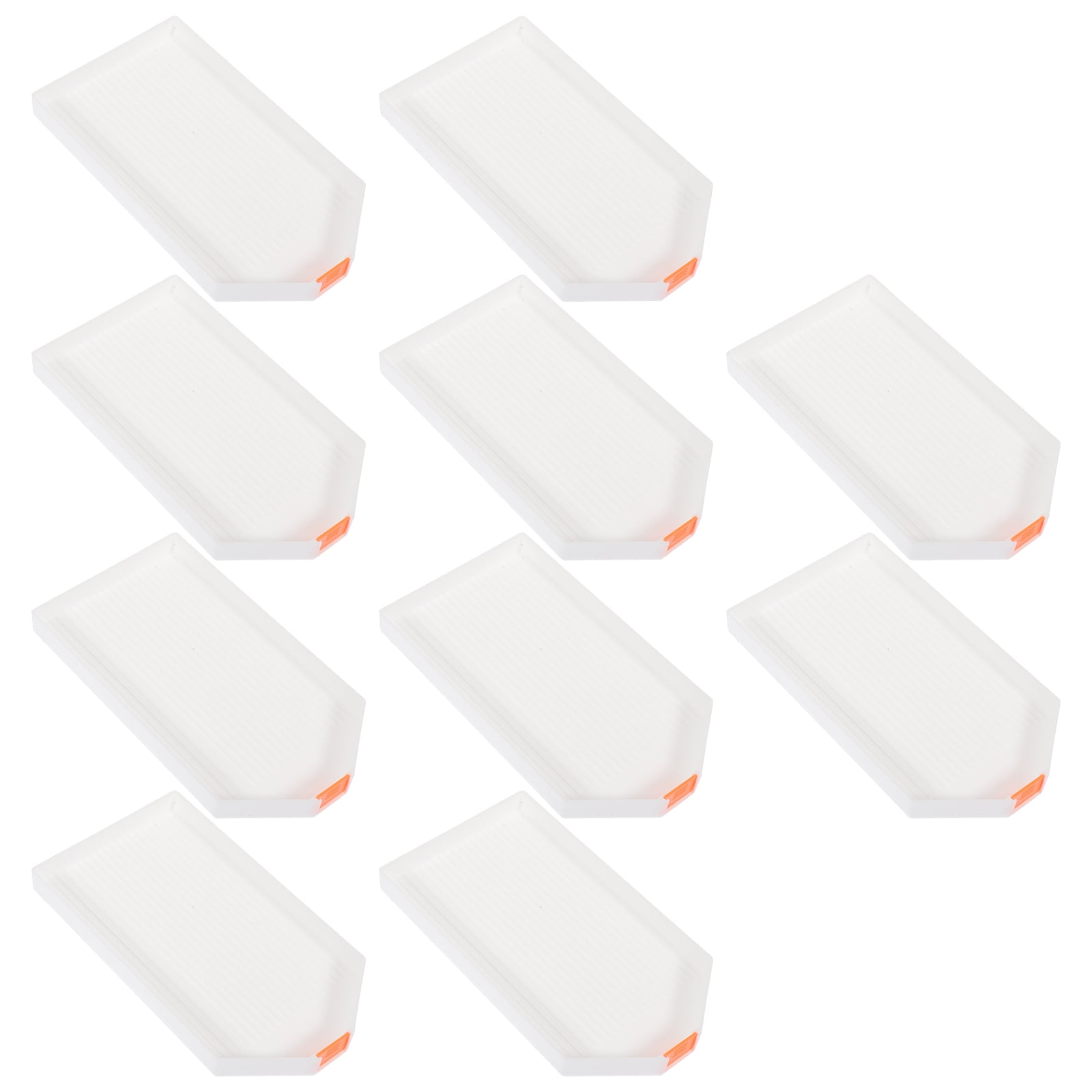 WRISTBIQUE 10Pack Bead Sorting Trays Organizer White Plastic for DIY ...