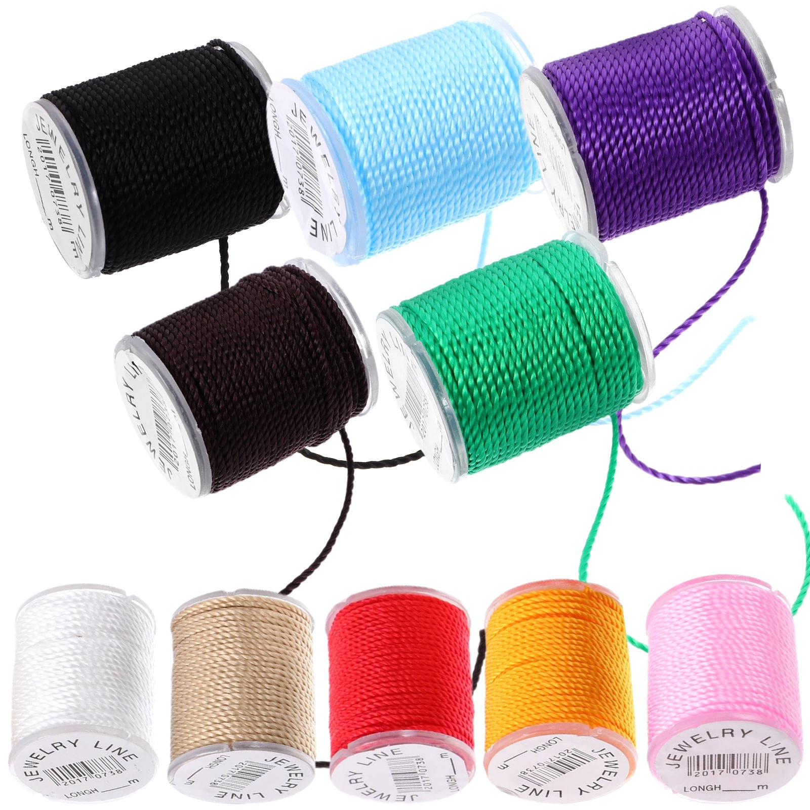 WRISTBIQUE 10-Pack Thin Nylon Cord String, 32.8 Feet Roll, and Flexible ...