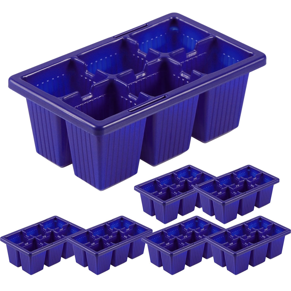 WRISTBIQUE 10Pcs Blue Plastic Sprouter Tray For Sprouting Nursery Carry ...