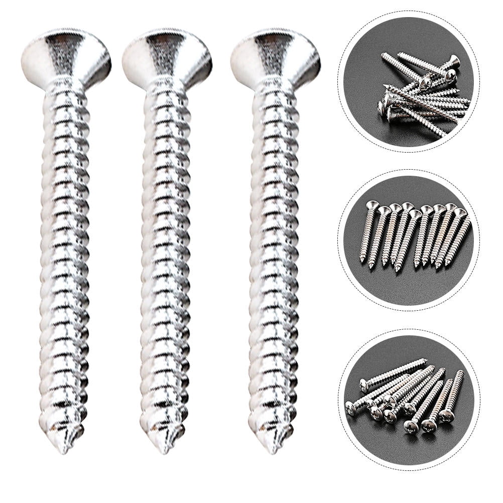 WRISTBIQUE 10Pcs Guitar Neck Plate Screws for Electric Guitar 4.5X0.8CM ...