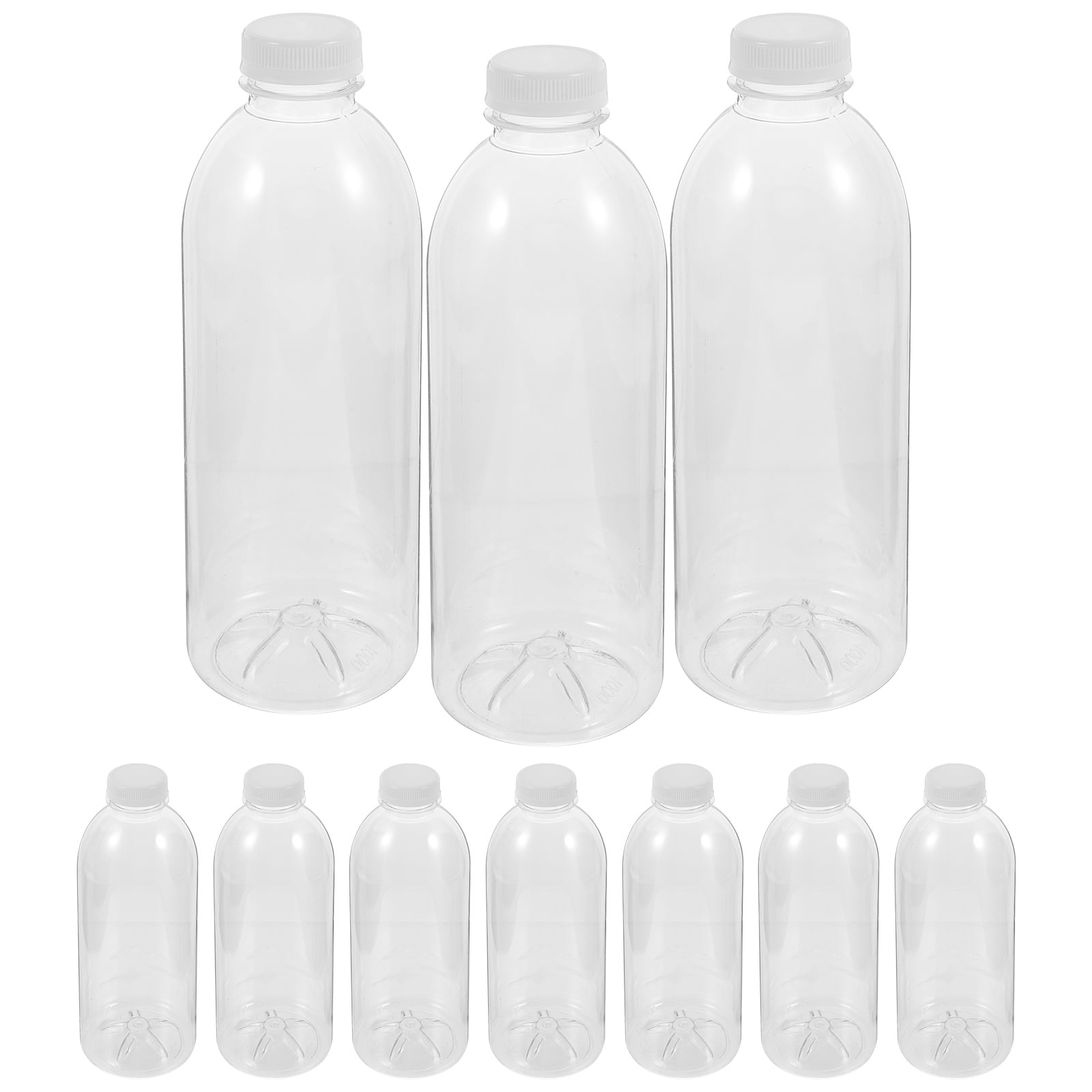 WRISTBIQUE 10Pcs Juice Bottle Cylindrical Shape for Drinks Milk 350Ml ...