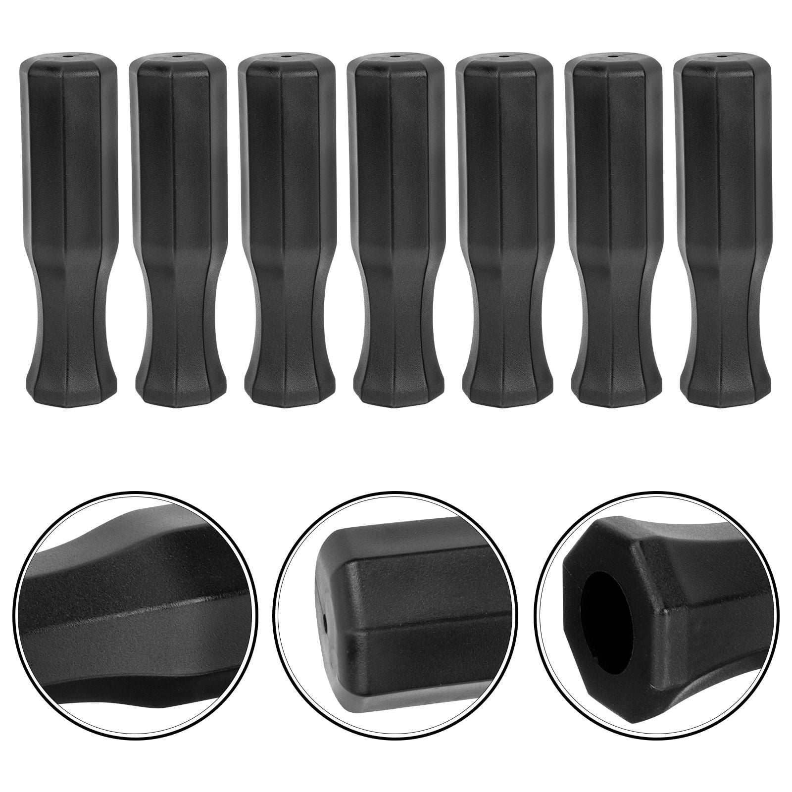 WRISTBIQUE 10Pcs Plastic Table Soccer Handles Octagonal Ergonomic ...