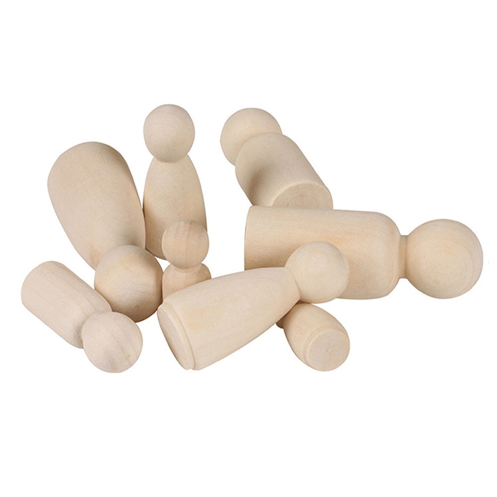 WRISTBIQUE 10Pcs Puppet Toys for Kids Toy Wooden Sculpture Doll Light ...