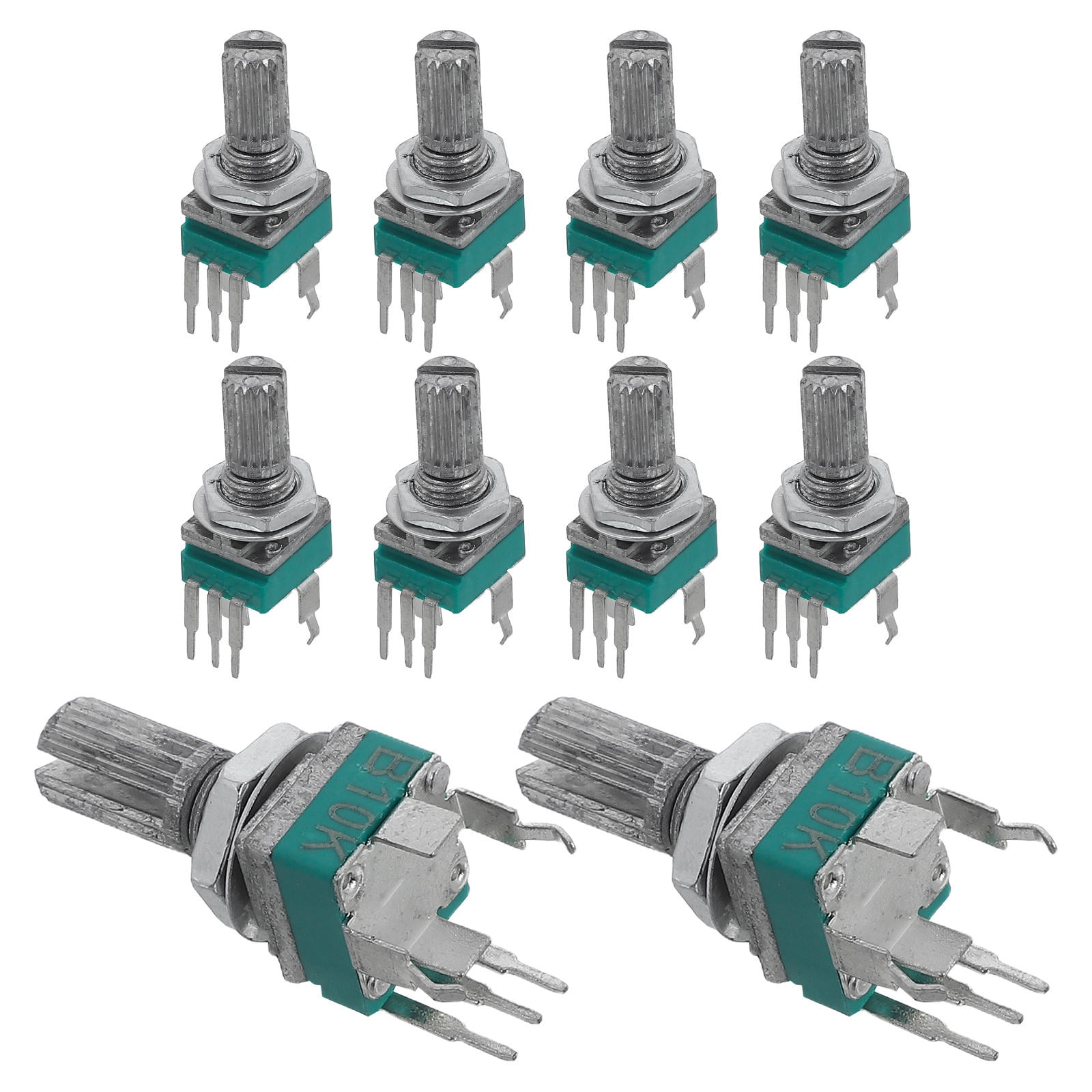 WRISTBIQUE Smooth Rotation Potentiometers Multi Metal 10Pcs for Guitar ...