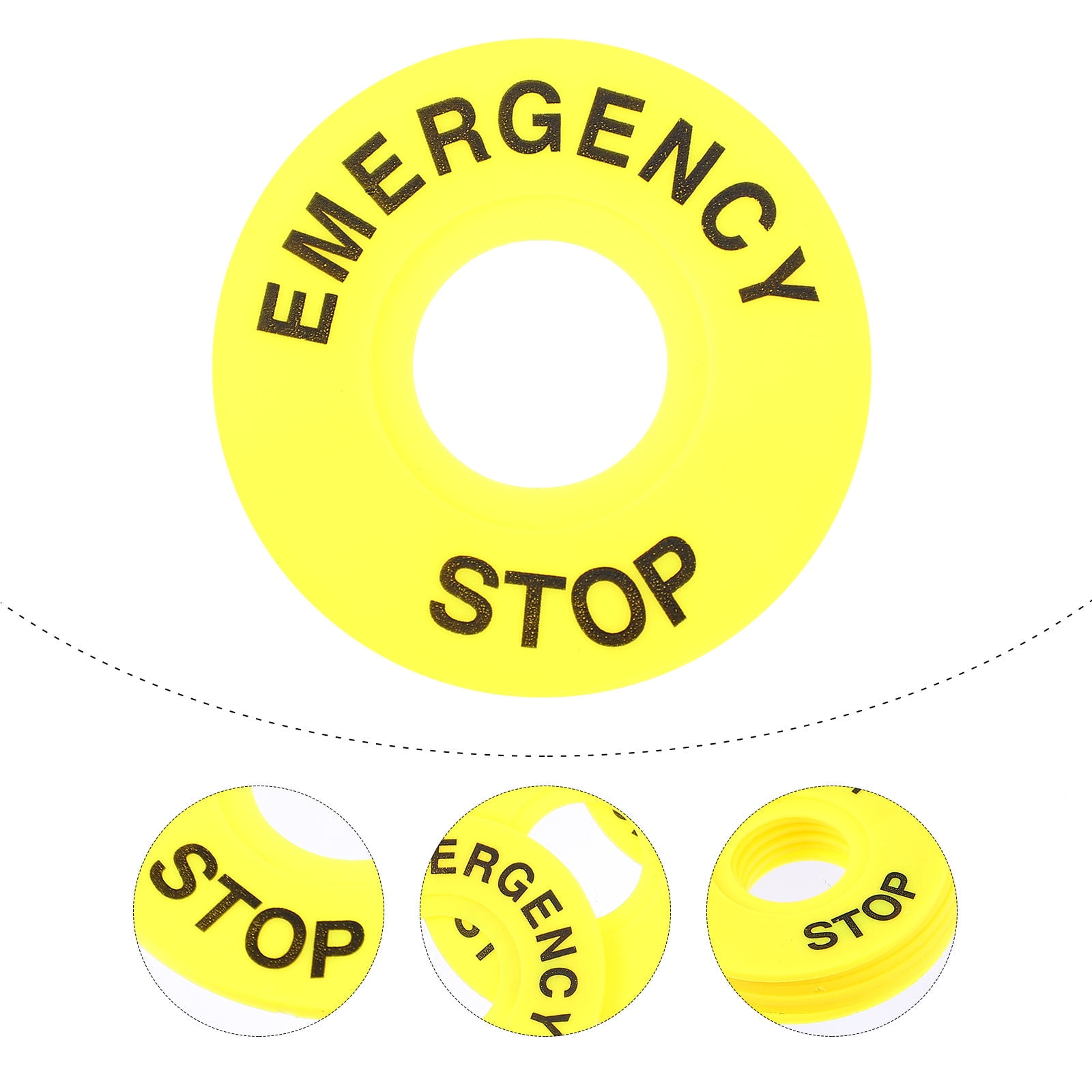 WRISTBIQUE 10Set Yellow Emergency Push Ring For Emergency Stop Button ...