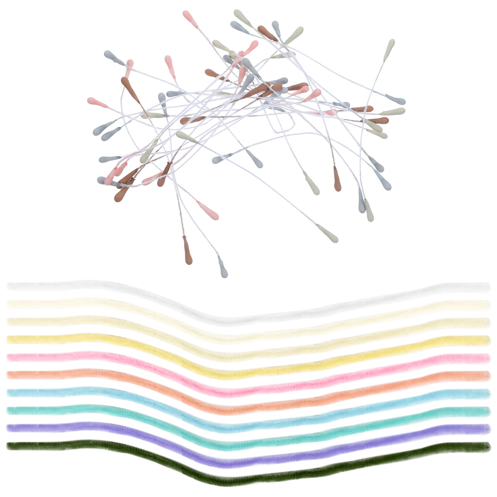 WRISTBIQUE 10pcs Pipe Cleaners Set Assorted Color Bendable Twistable ...