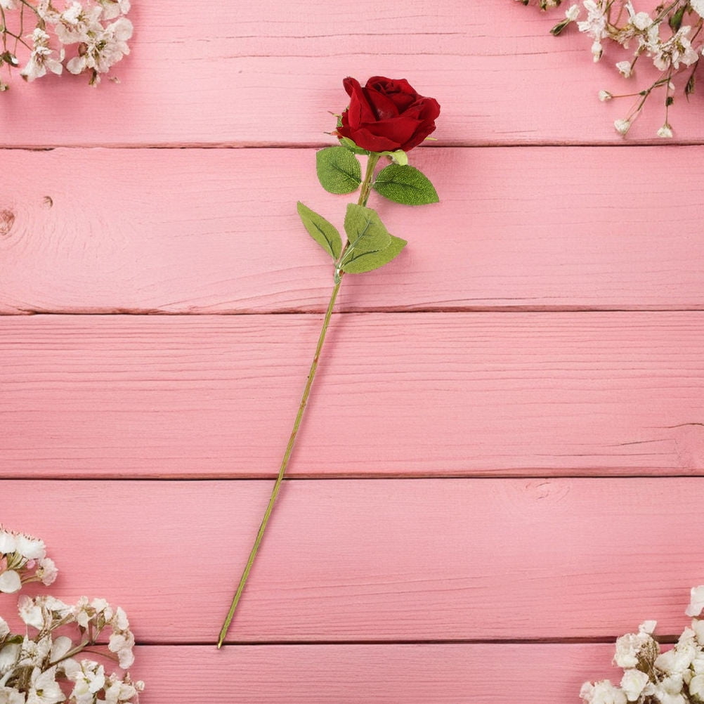 WRISTBIQUE 10pcs Realistic Flowers Artificial Roses PVC Symbol of ...