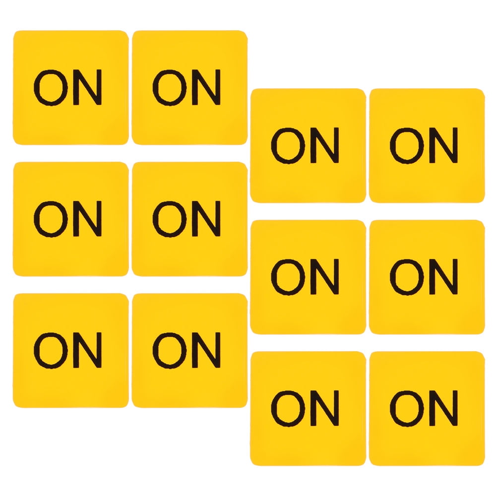 WRISTBIQUE 12 Sheets Device Stickers Yellow Black Square 0.6x0.6in ...