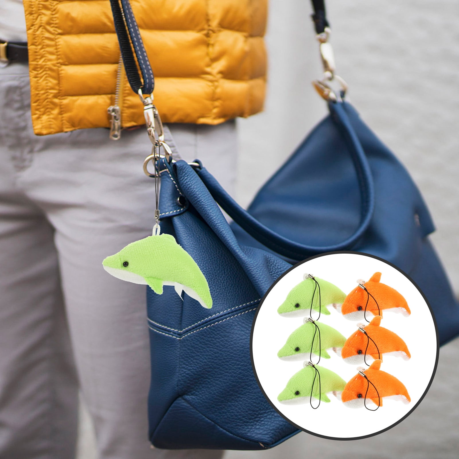 WRISTBIQUE 12Pcs Adorable Stuffed Dolphin Keychain for Adults and Kids ...