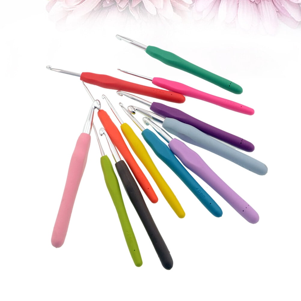 WRISTBIQUE 12Pcs Hand Crochet Tool Assorted Color Round Shape For ...
