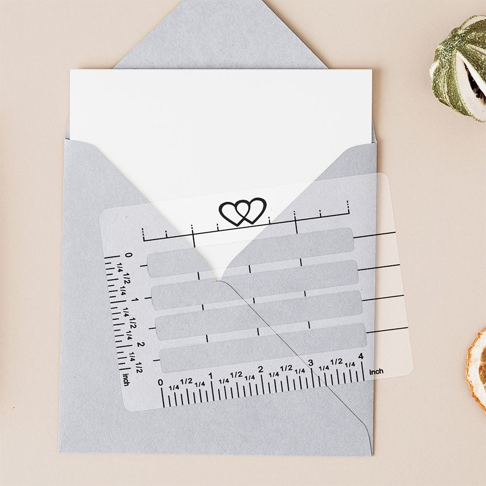 WRISTBIQUE 12Pcs PP Material Envelope Stencil Envelope Addressing Guide ...