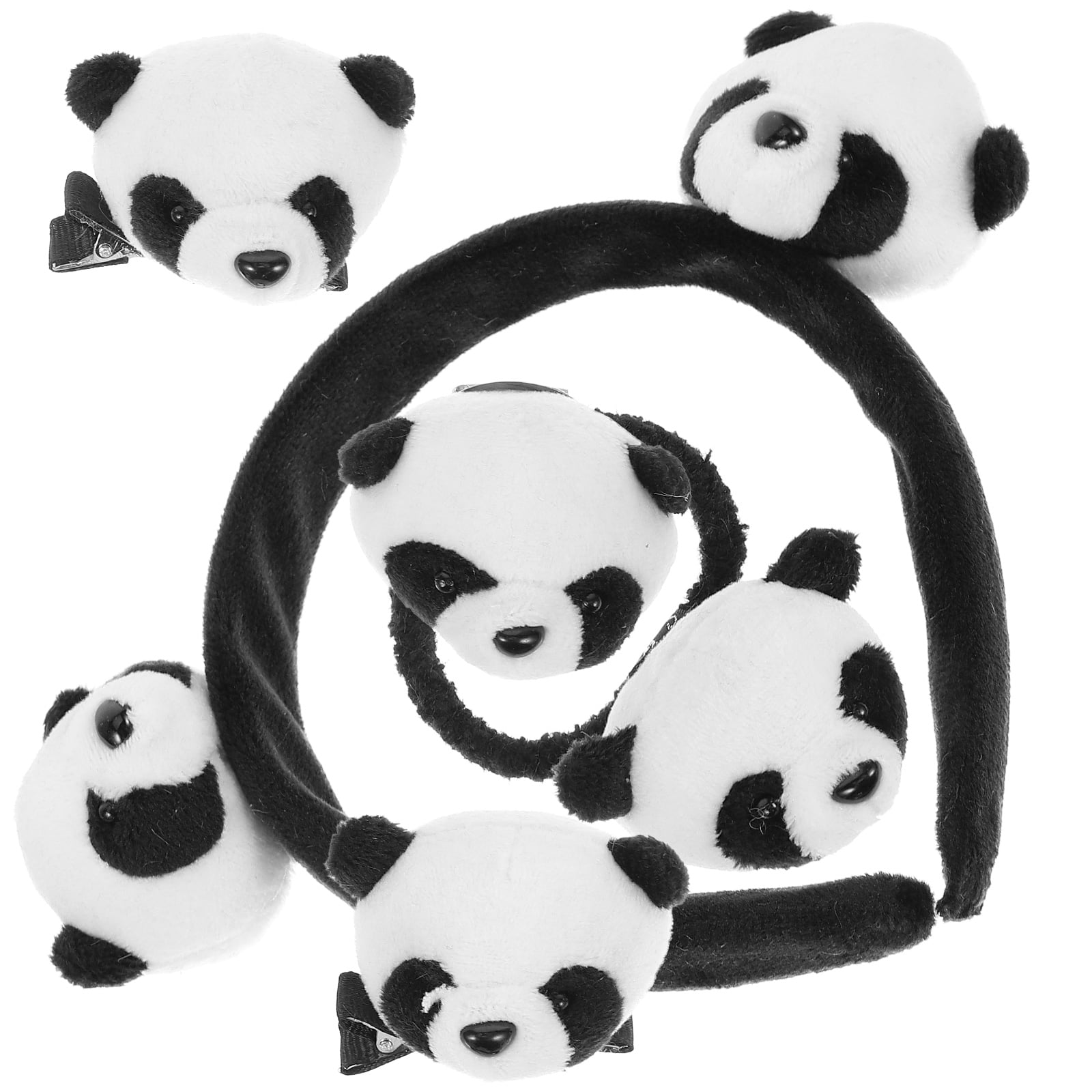 WRISTBIQUE 16Pack Panda Hair Band with Photo Prop Function for Girls ...