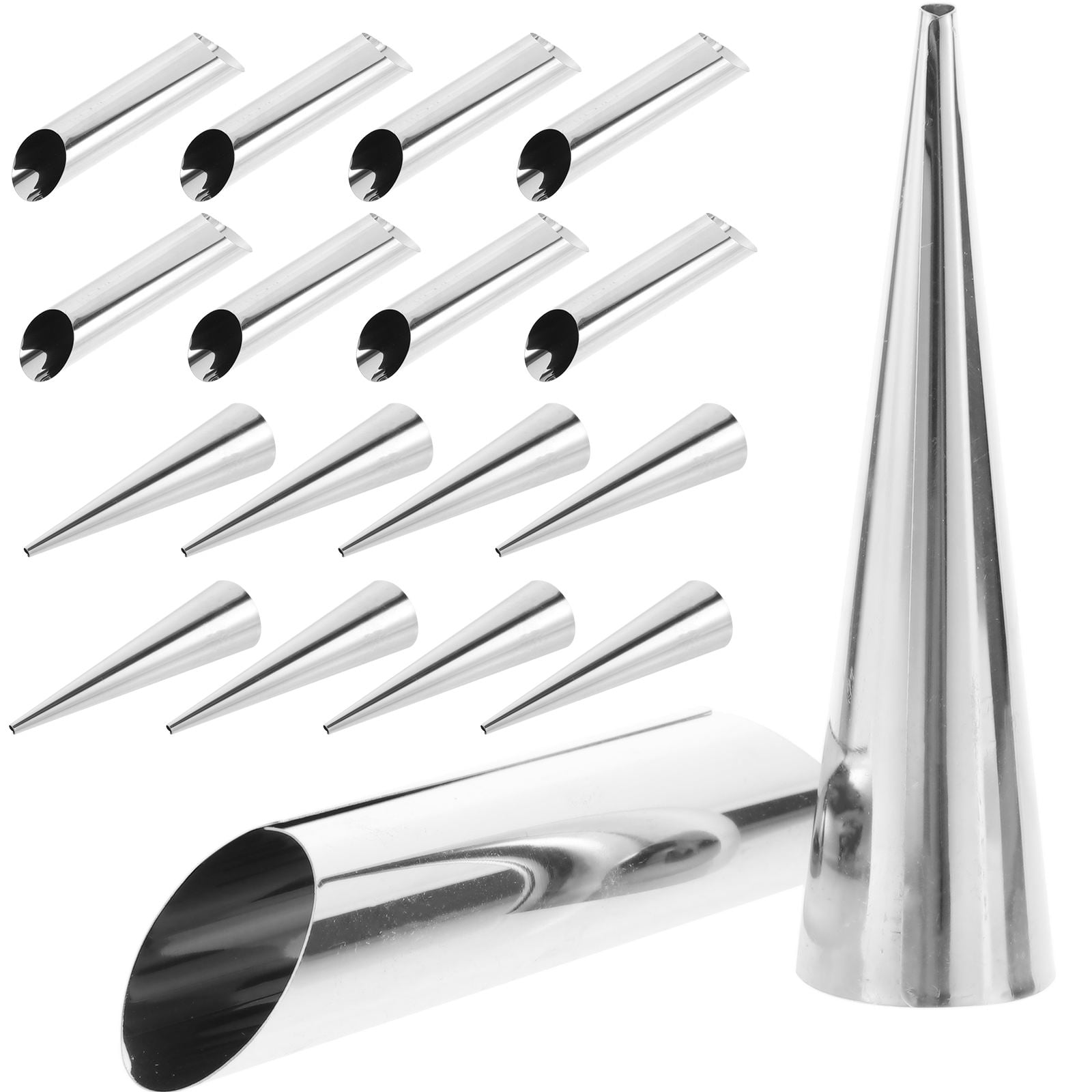 WRISTBIQUE 16Pcs Stainless Steel Croissant Molds Rust Resistant Baking ...