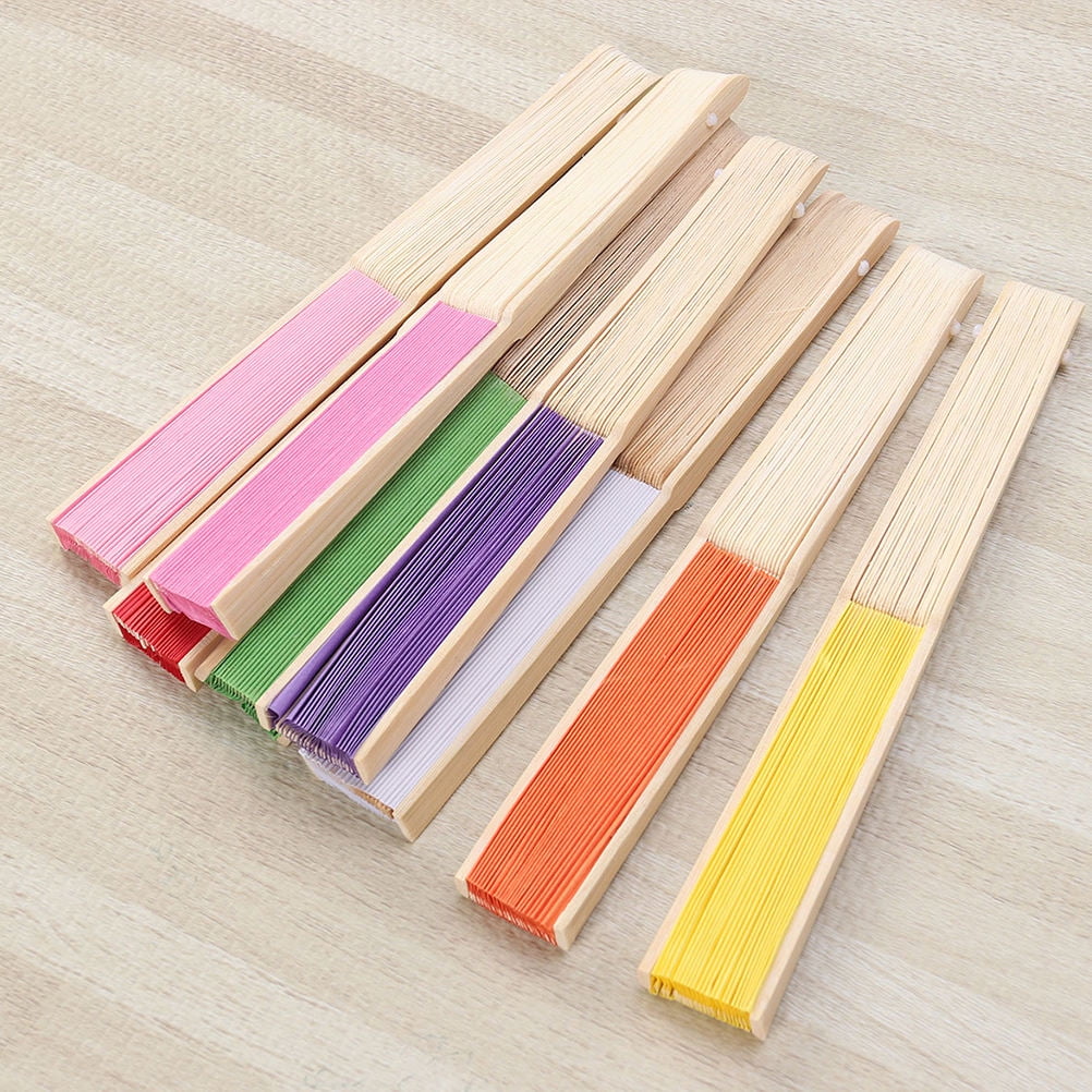 WRISTBIQUE 18Pcs Handheld Paper Fans for Cooling and Decoration in Pink ...