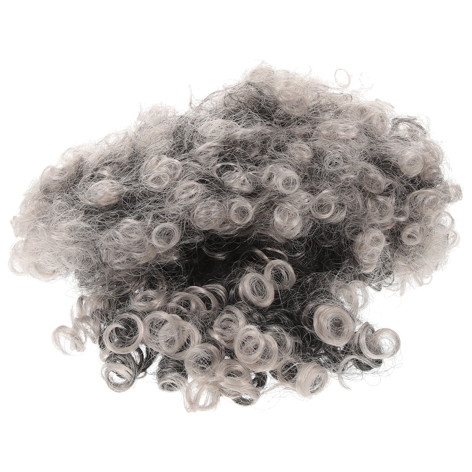 WRISTBIQUE 1Pack Black Women Wigs Short Curly Wig Grey Synthetic Hair ...