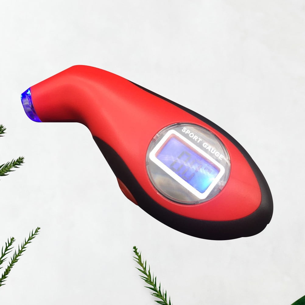 WRISTBIQUE 1Pack Digital Tire Gauge Plastic Red Black Accurate ...