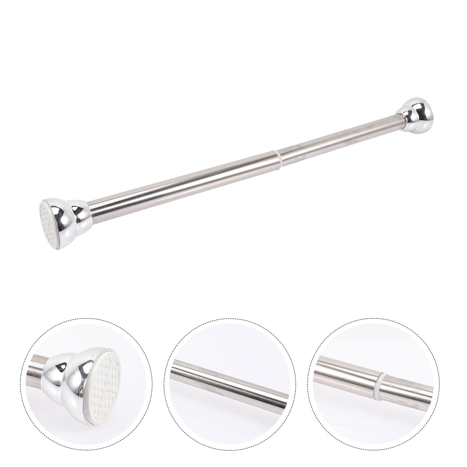 WRISTBIQUE Kitchen Curtain Rod Stainless Steel Silver 1Pcs - Walmart.com