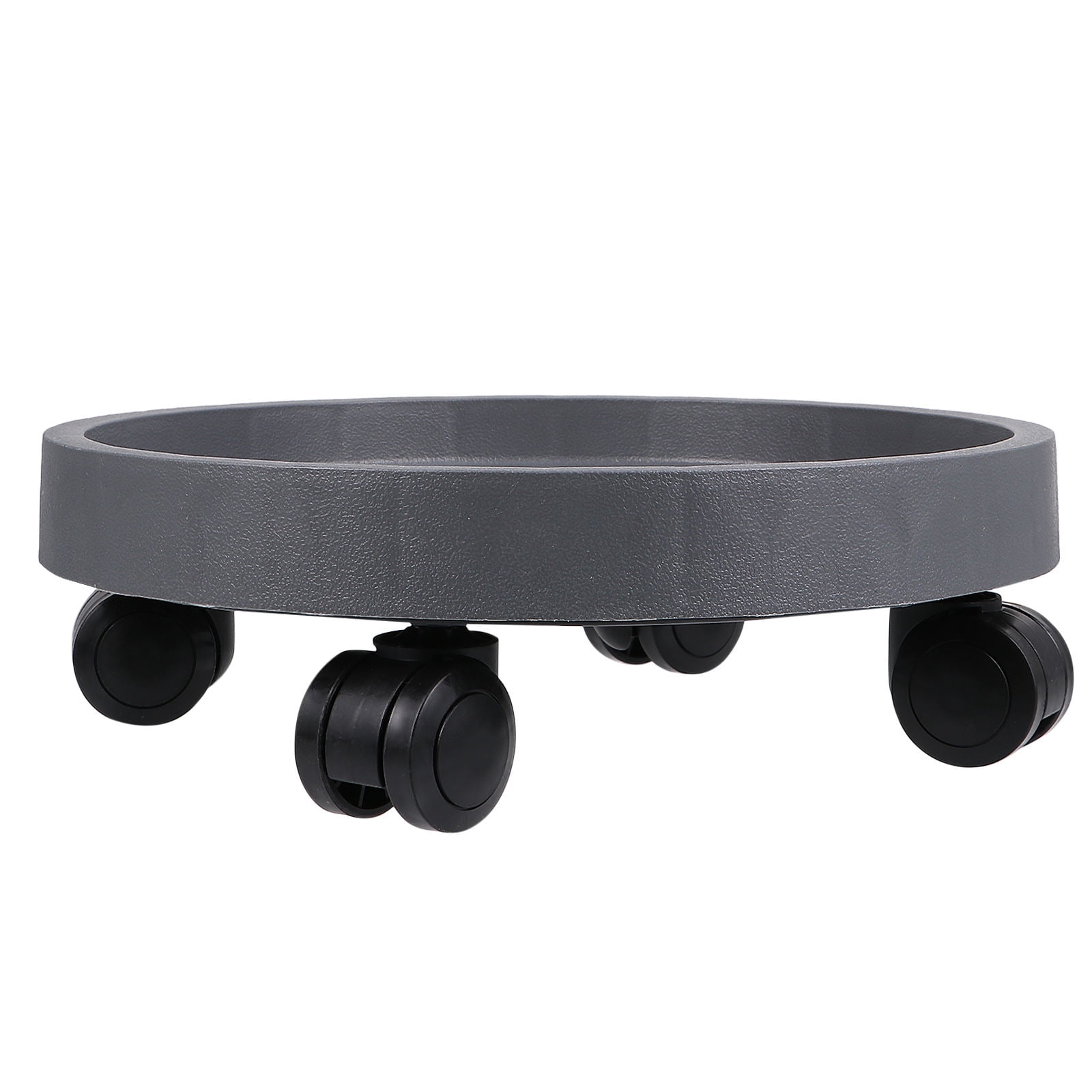 WRISTBIQUE 1Pack Grey Resin Round Flower Pot Dolly with Wheels for ...