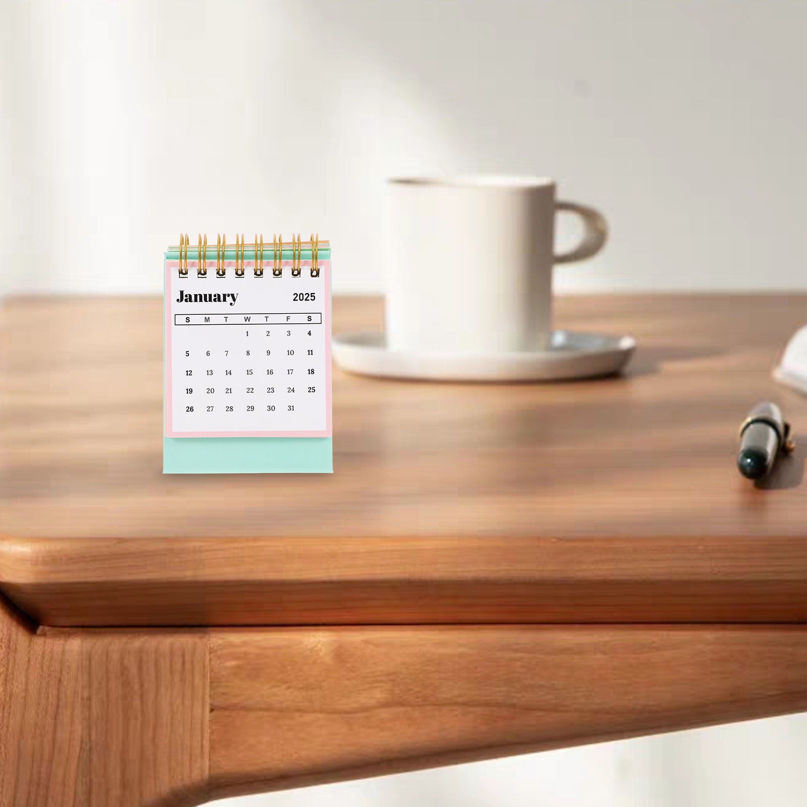 WRISTBIQUE 1Pack Minimalist Design Desktop Small-Sized Calendar Ideal ...