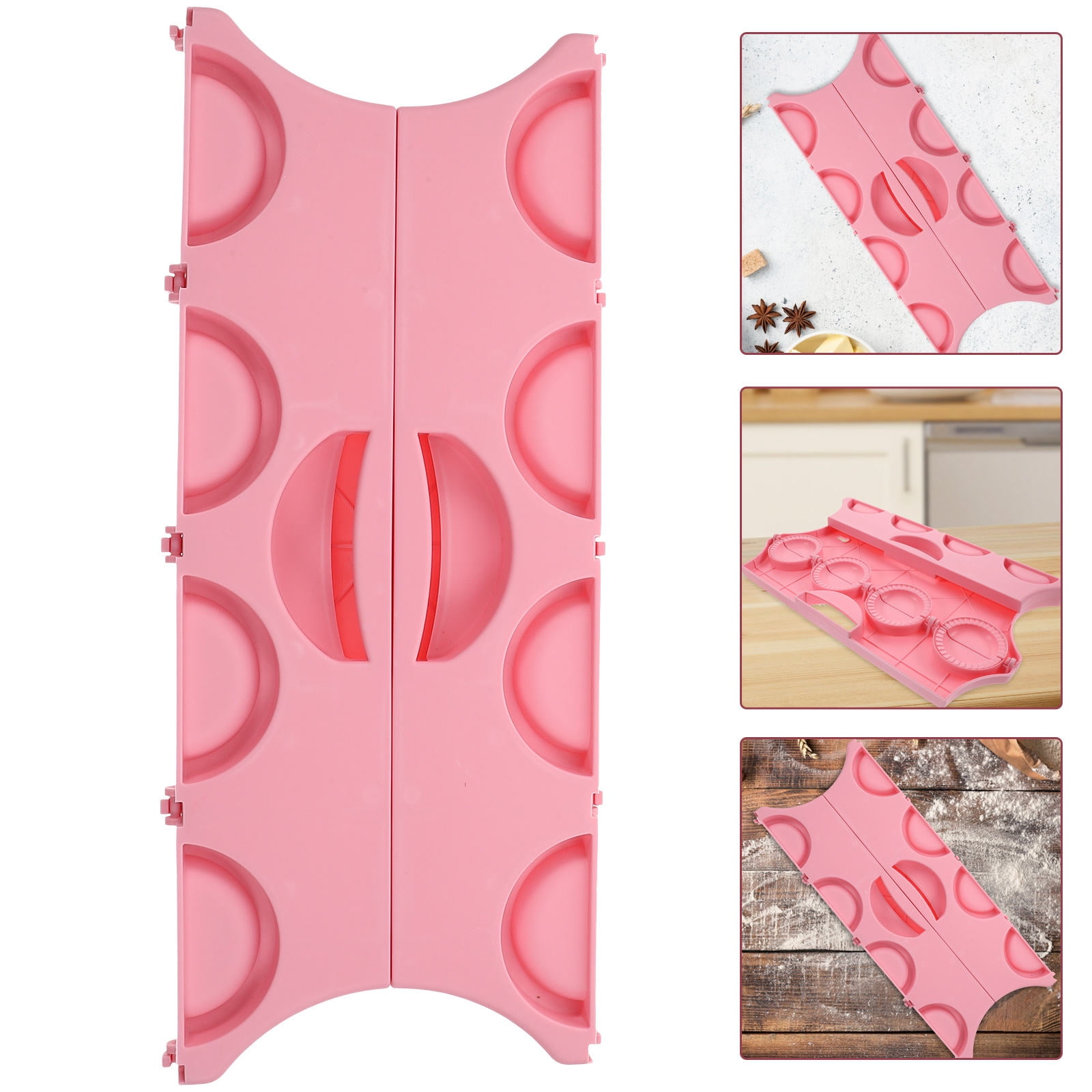 WRISTBIQUE Manual Dumplings Mold Pink PP 1Set 16.11x12.58x1.38in ...