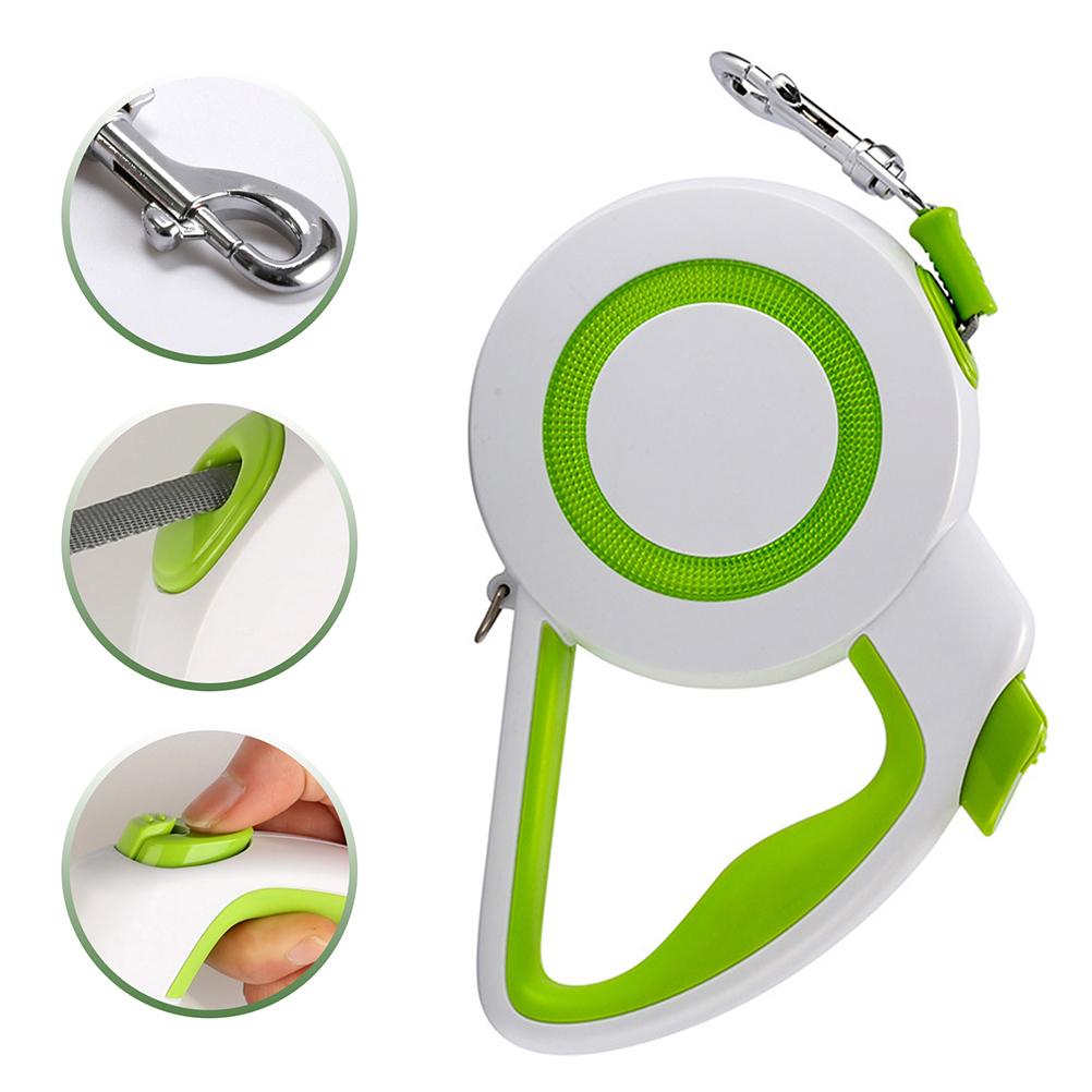 WRISTBIQUE 1Pack Portable Green Dog Leash with ABS and Nylon for ...