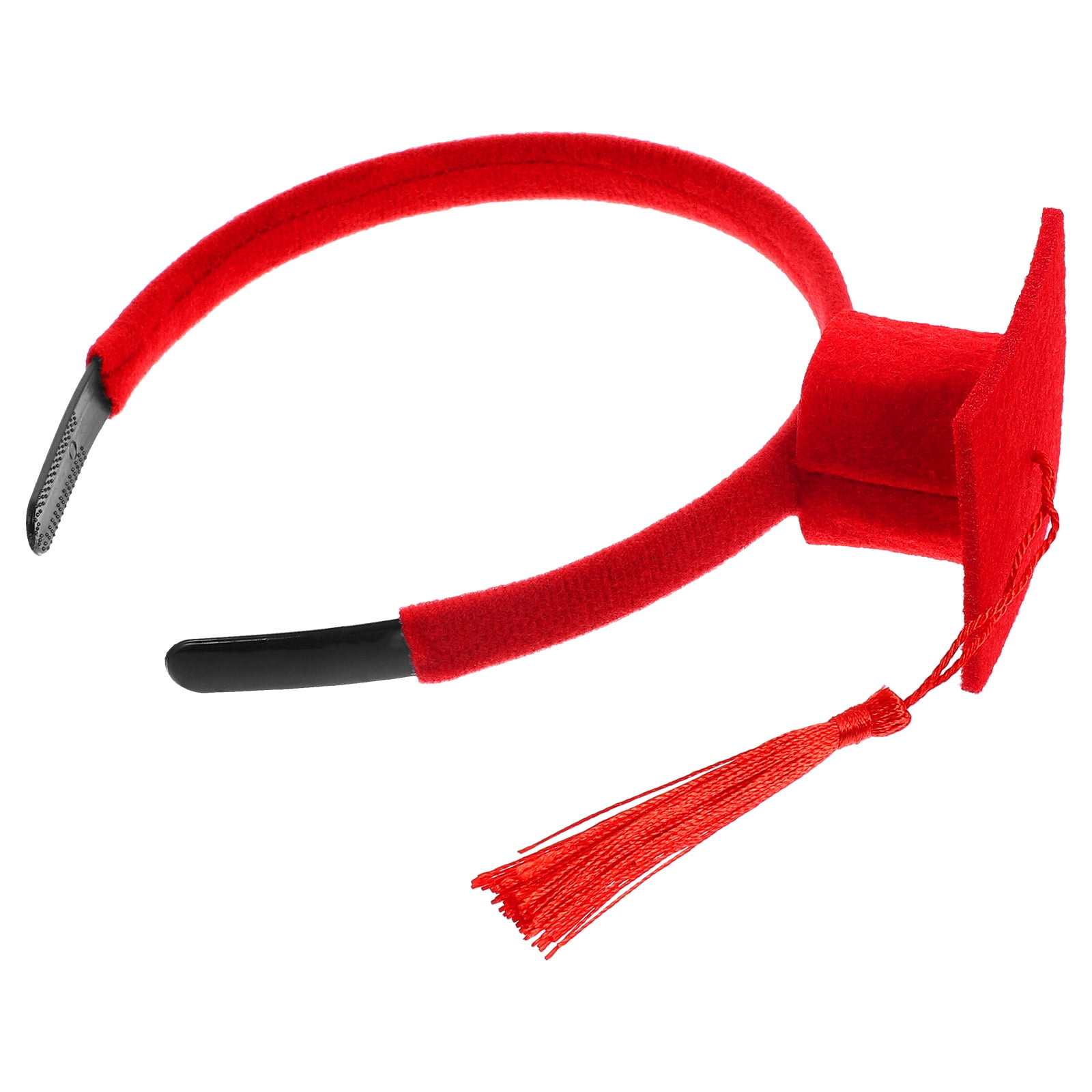 WRISTBIQUE Graduation Headband Mini Bachelor Cap Hairband Red Plastic ...