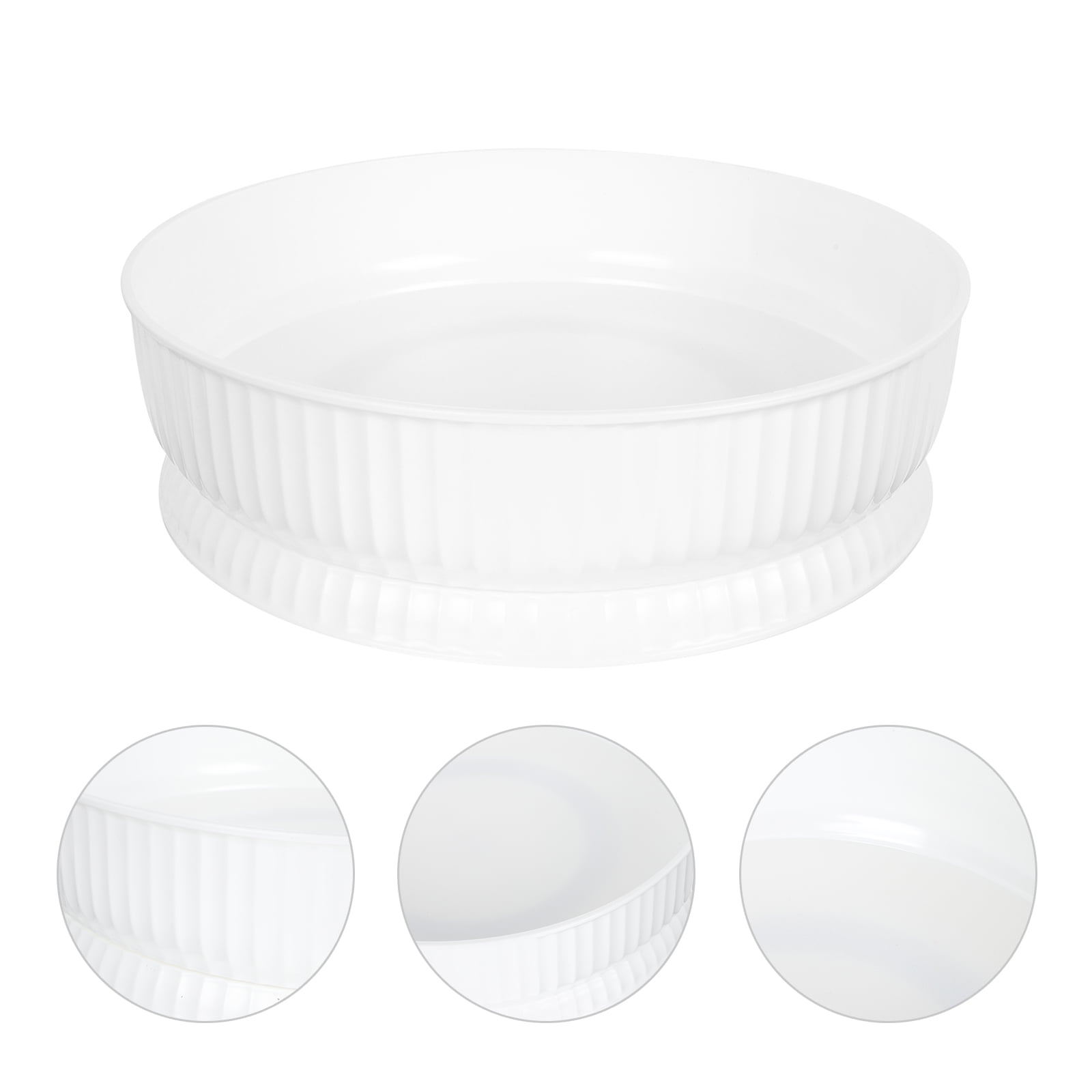 WRISTBIQUE 1Pack Rotatable Serving Tray White PP 11.2x11.2in For ...
