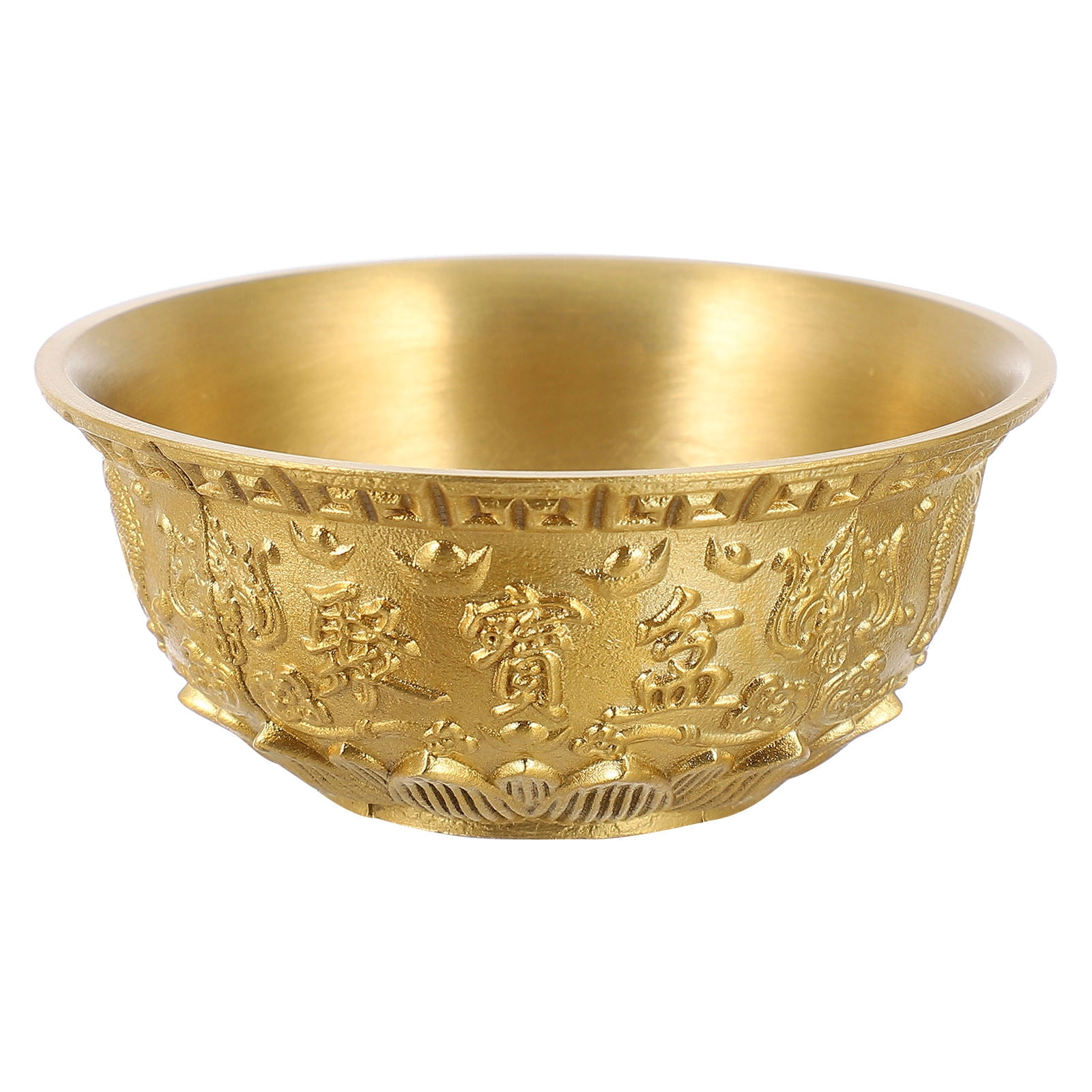 WRISTBIQUE Treasure Bowl Ornament Golden 1Pcs 4.7In - Walmart.com