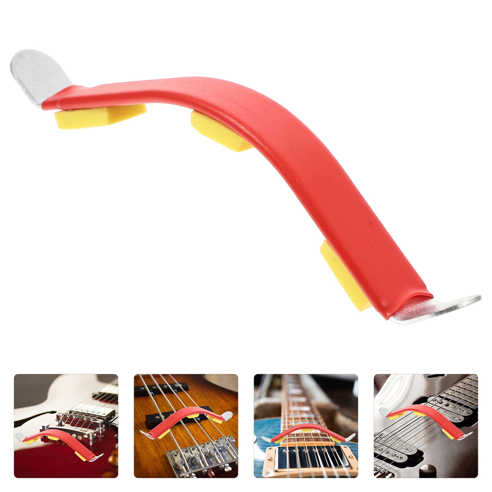 WRISTBIQUE 1Pcs Guitar Repair Tool Metal and Sponge Red Curved for ...