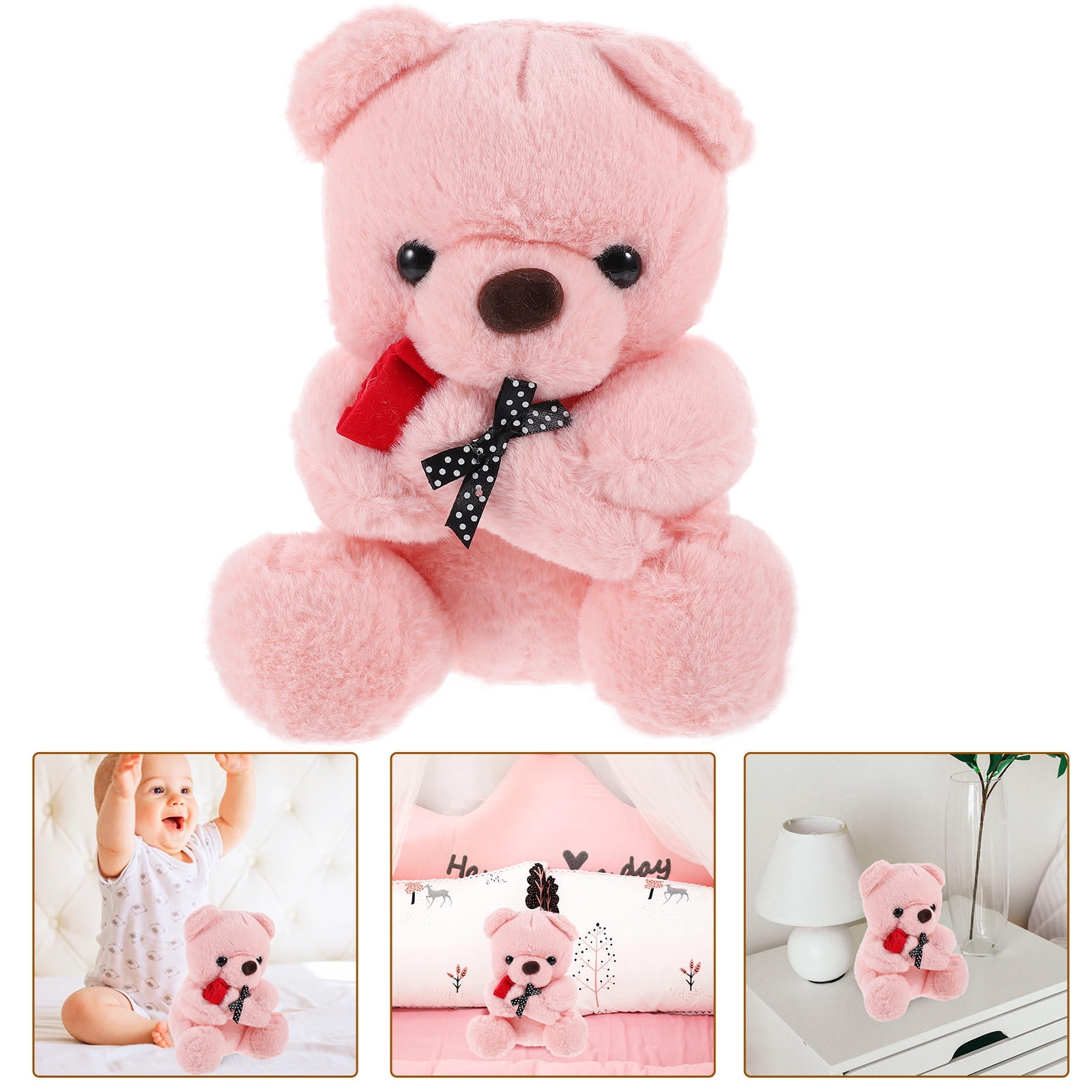 WRISTBIQUE Valentine's Day Stuffed Bear Cartoon Bear Doll Pink PP ...