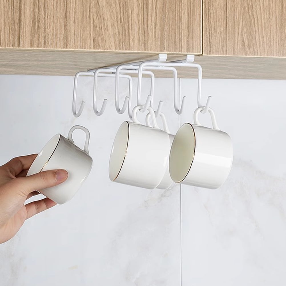 WRISTBIQUE Simple Design Under Cabinet Mug Hangers for Wine Glasses ...