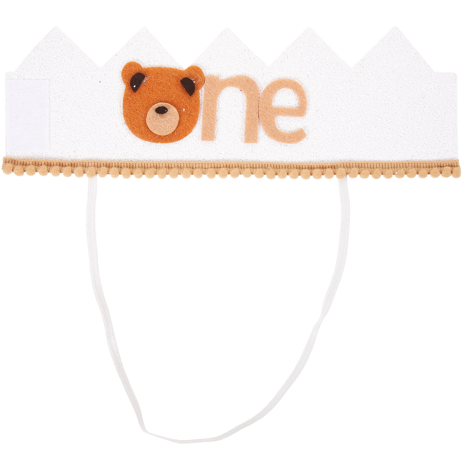 WRISTBIQUE 1Set Kids Birthday Crown Headband Brown Non-Woven Fabric ...