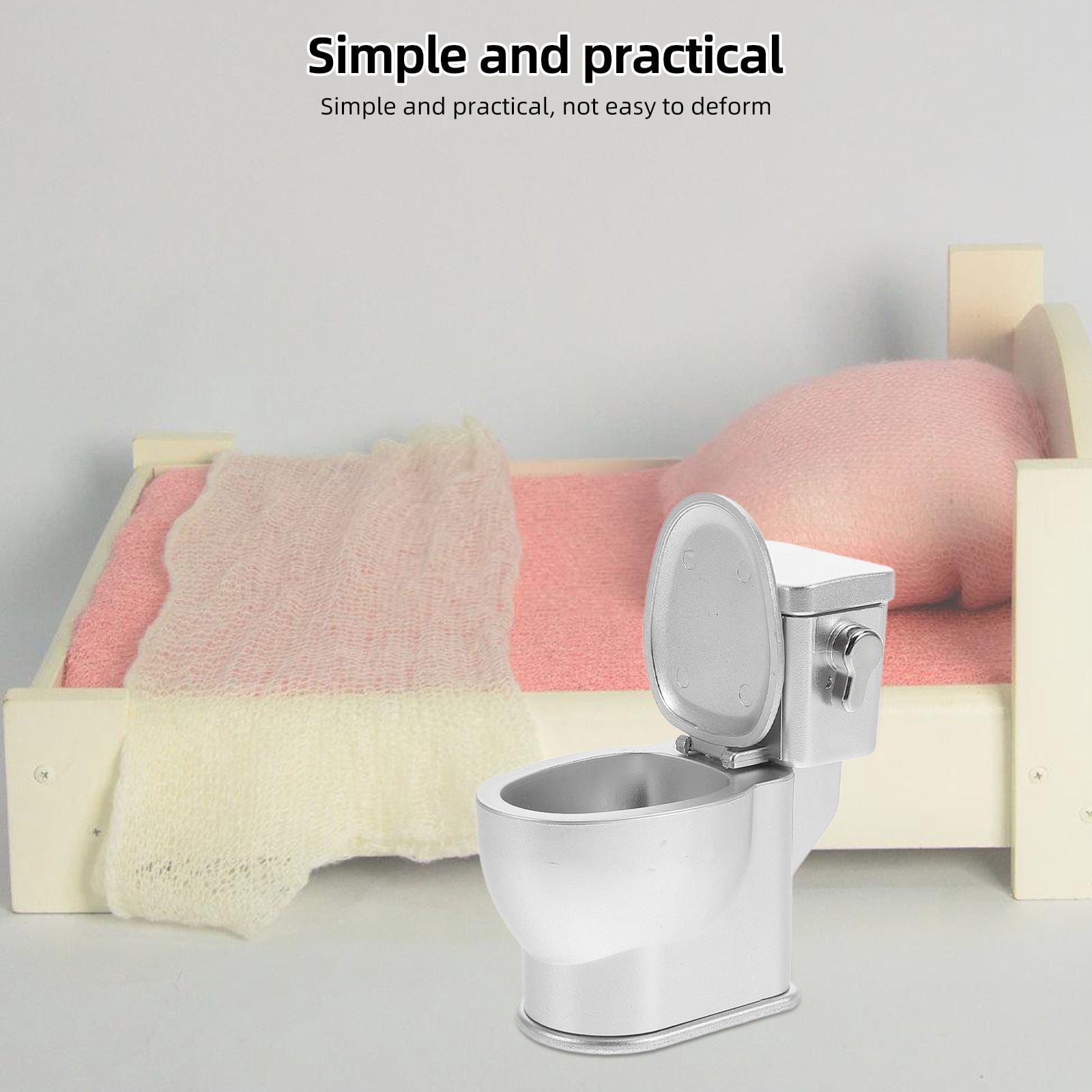 WRISTBIQUE 1Set Miniature Toilet Model Mini Toilet Model White ...