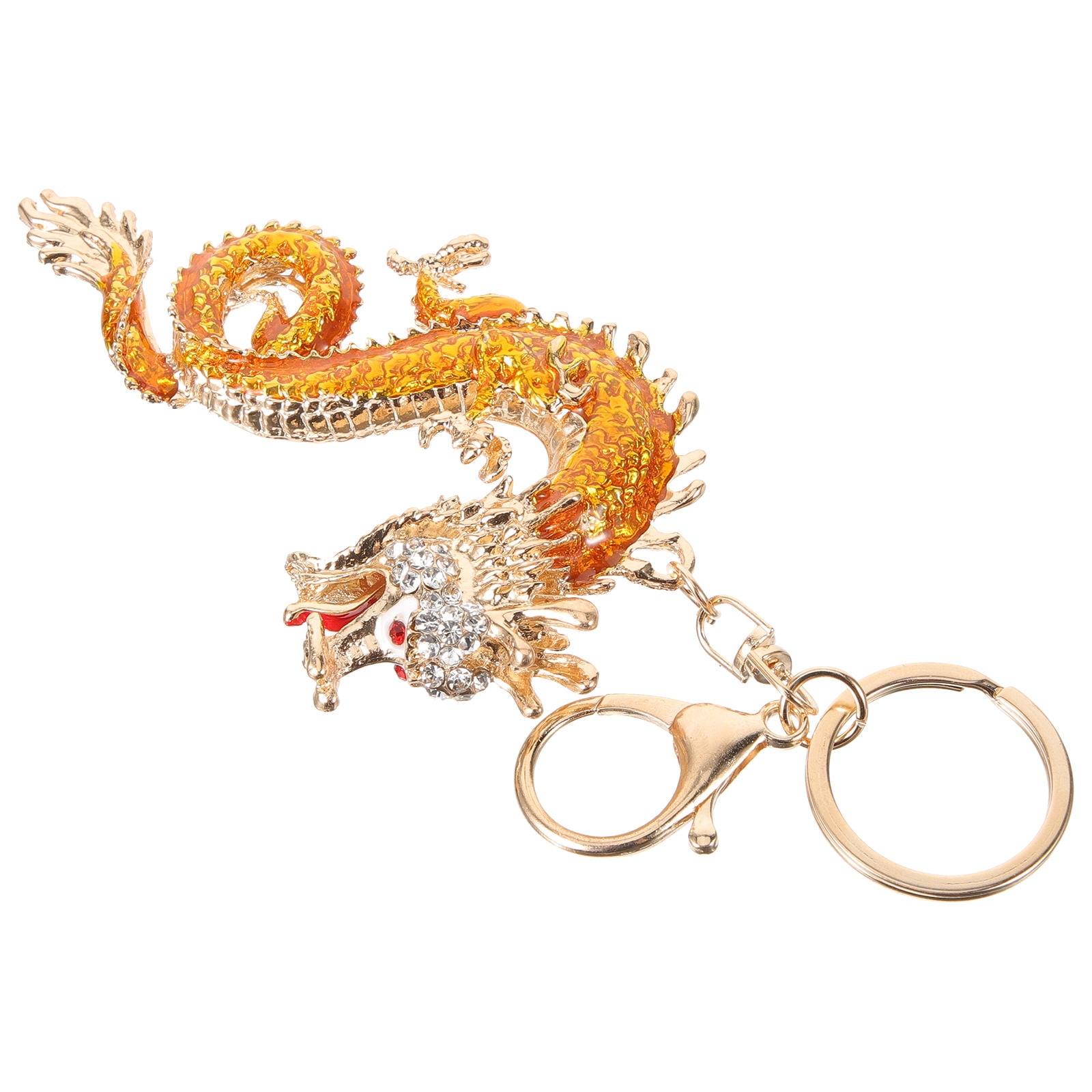 WRISTBIQUE 1Set Novelty Keychains with Golden Metal Dragon Design for ...