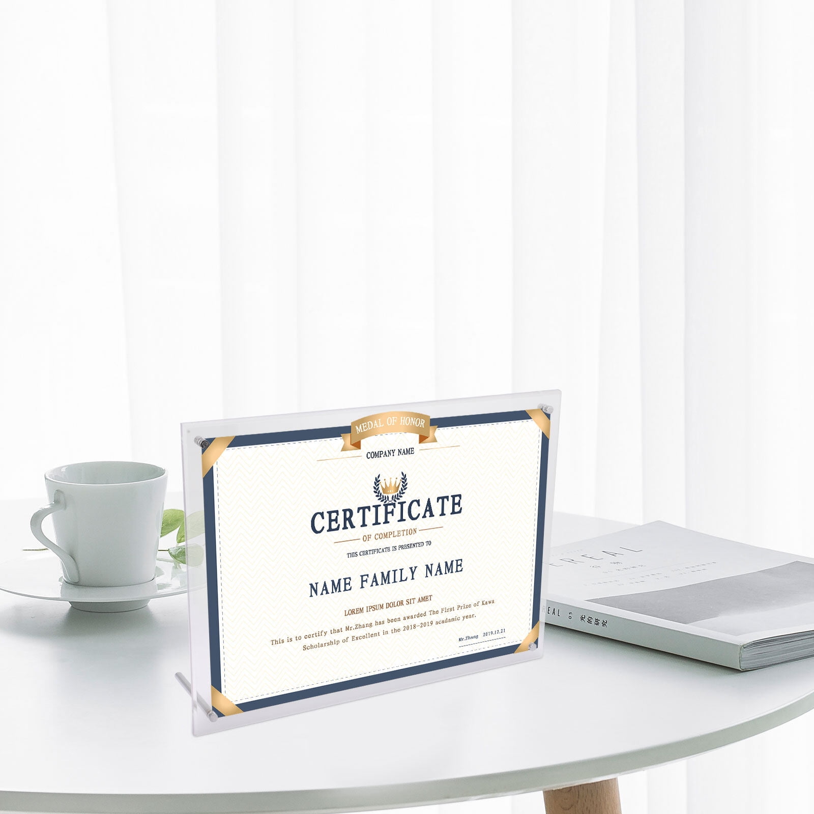 WRISTBIQUE Business License Frame for Office Rectangular 1 Set 13.0x9 ...