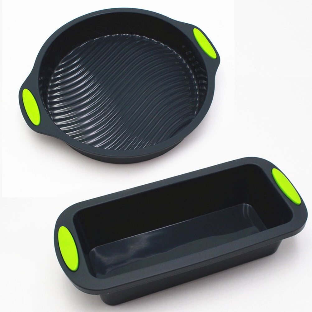 WRISTBIQUE 1Set Silicone Toast Mold and Cake Pan Set Black Flexible ...