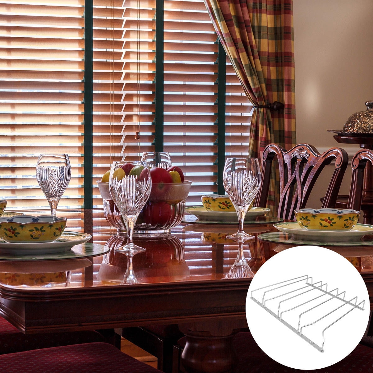 WRISTBIQUE 1Set Wine Cups Holder 43.5X34CM Stainless Steel Glass Drying ...