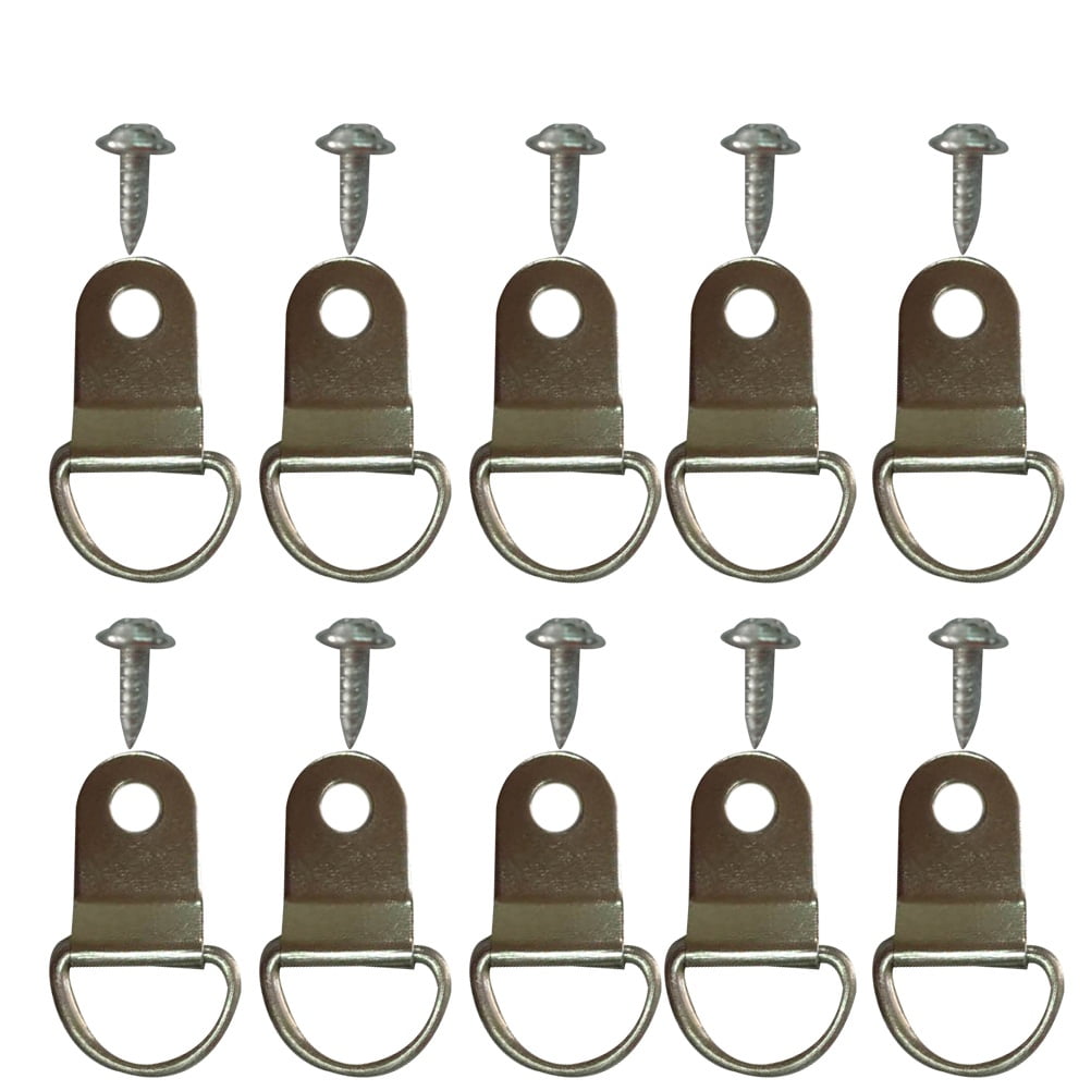 WRISTBIQUE 200Pack D Ring Shape Single Hole Hangers for DIY Users and ...