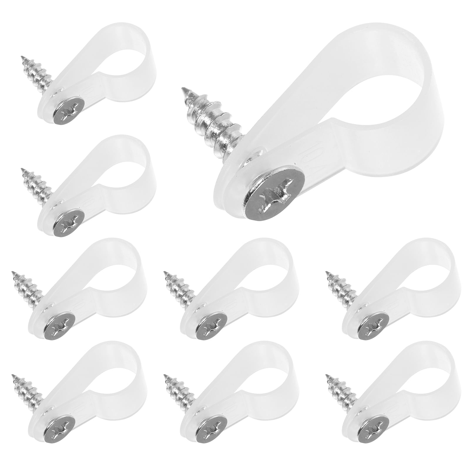 WRISTBIQUE 200Pcs White R-Type Cable Clips for Electrical Cables and ...