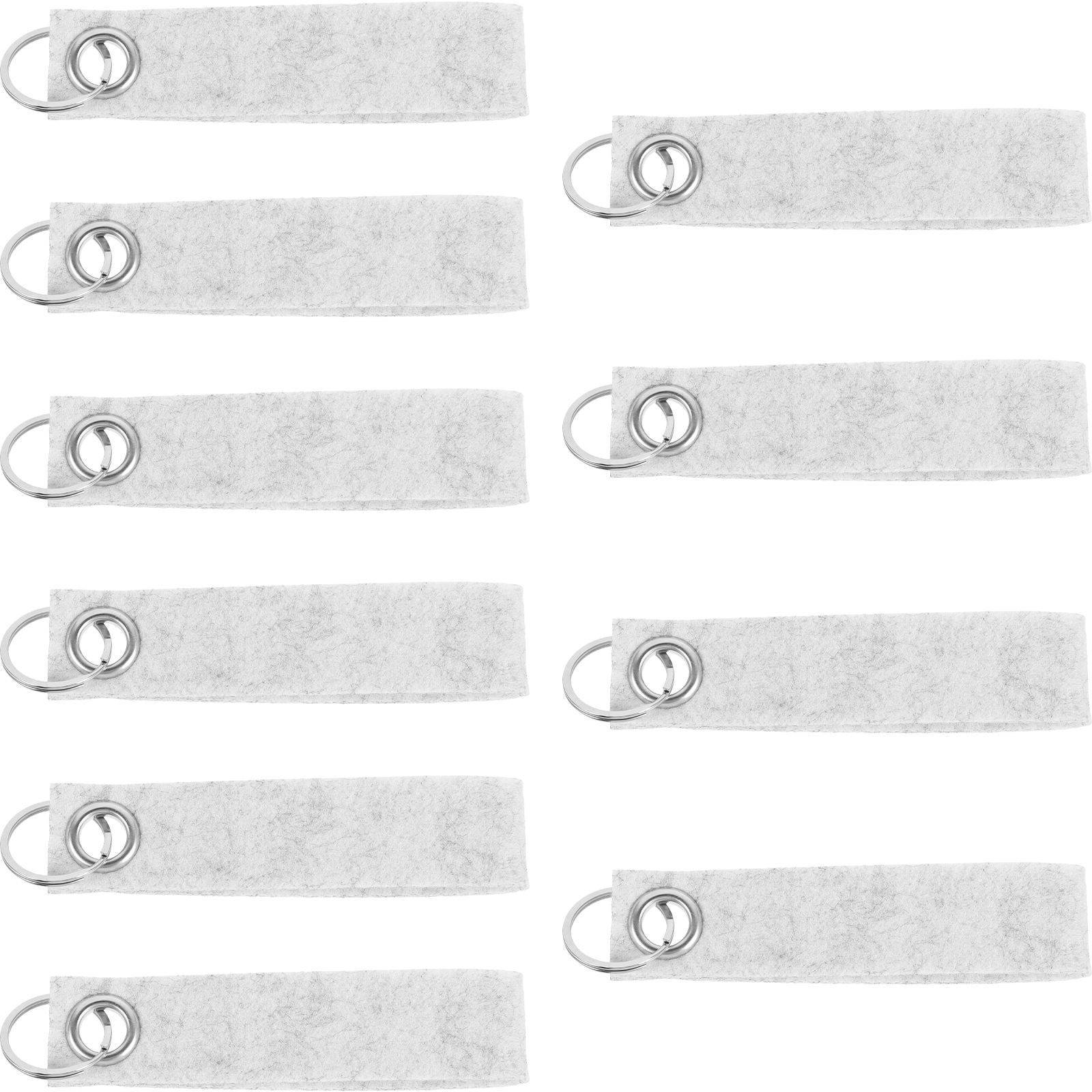 WRISTBIQUE 20Pcs DIY Light Grey Felt Keychains Ideal for Custom Key ...