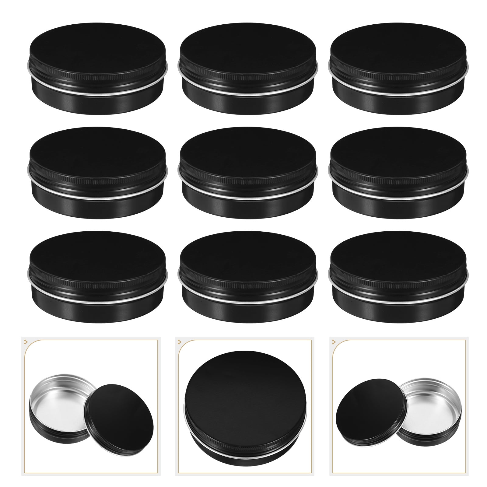 WRISTBIQUE 20Pcs Aluminium Containers for Cosmetics Cream Storage Jars ...