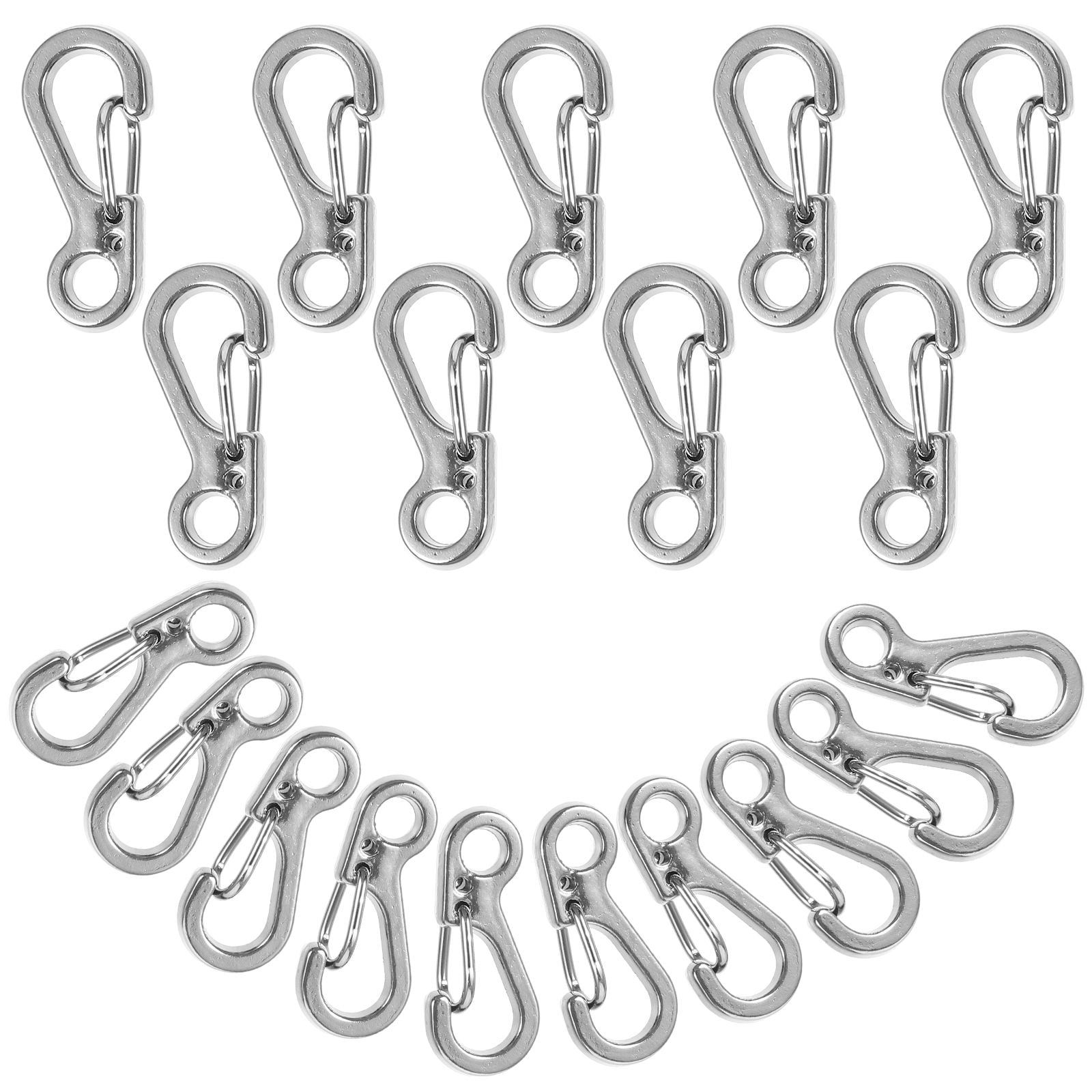 WRISTBIQUE 20Pcs Mini Carabiner Clips Spring Clasp Design for Jewelry ...