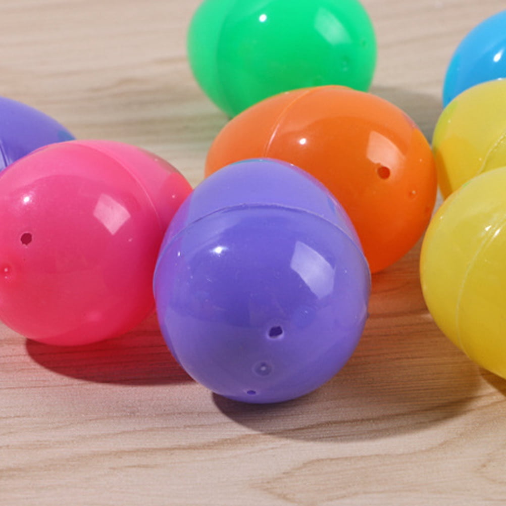 WRISTBIQUE 24PCS Fake Eggs Assorted Color Plastic Eggs for Crafting ...