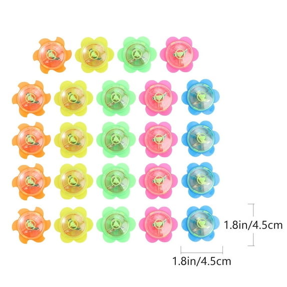 WRISTBIQUE 24Pcs Toy Gyroscope Plastic Flashing Tops for Kids Hand Eye ...