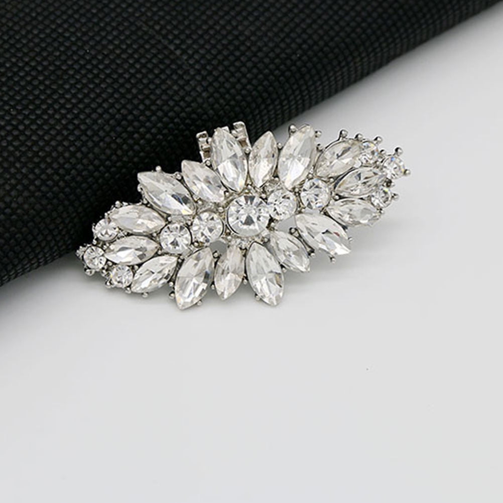 WRISTBIQUE 2Pack White Rhinestone Decorative Shoe Clip Buckles for ...