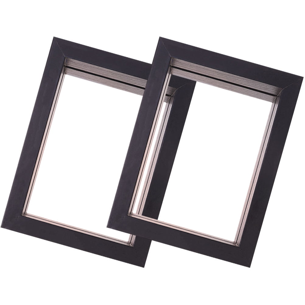 WRISTBIQUE Pressed Flower Frame Black Glass 2Pcs Friends Family 15.7x11 ...