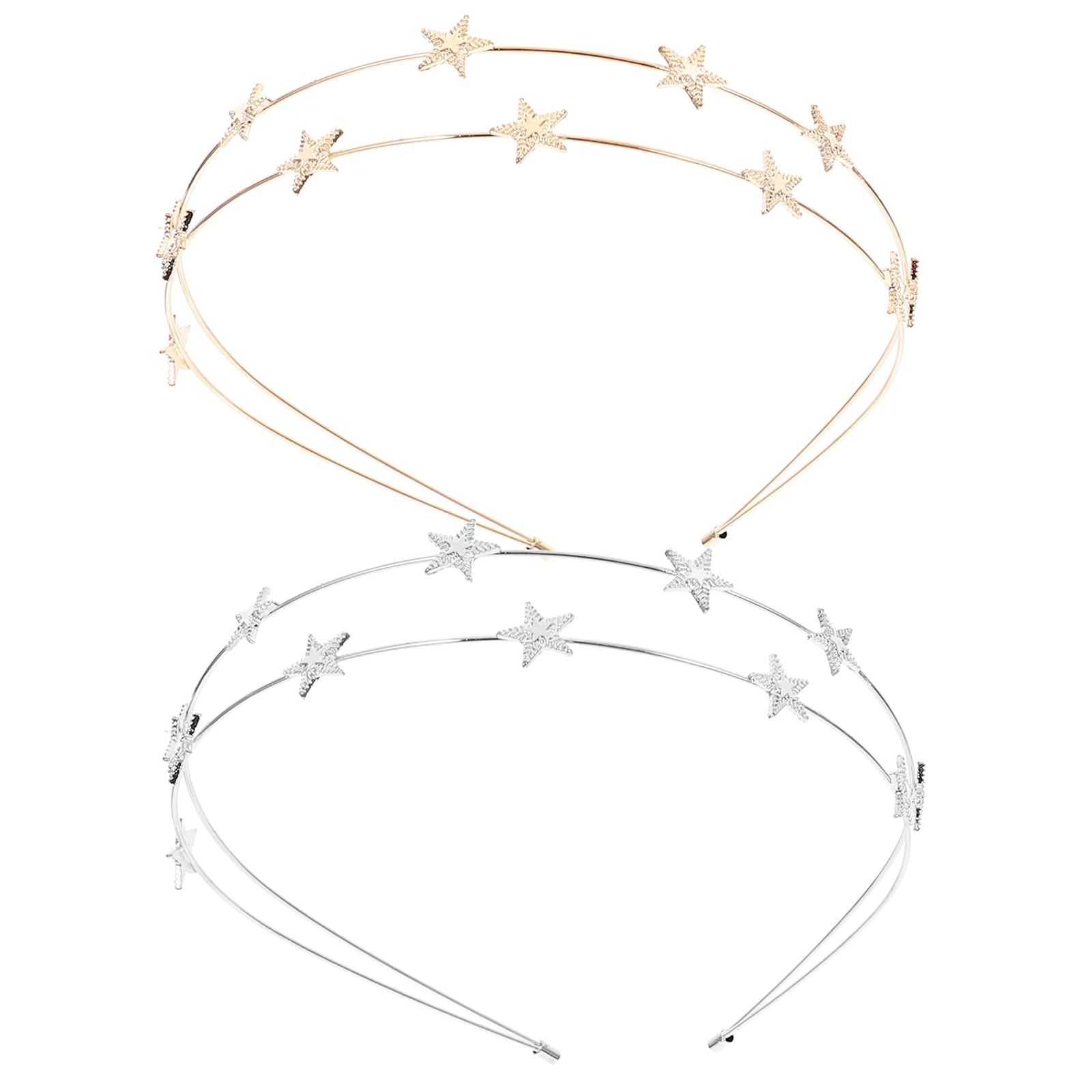 WRISTBIQUE 2Pcs Metal Hair Bands Star Shape Headbands For Women ...