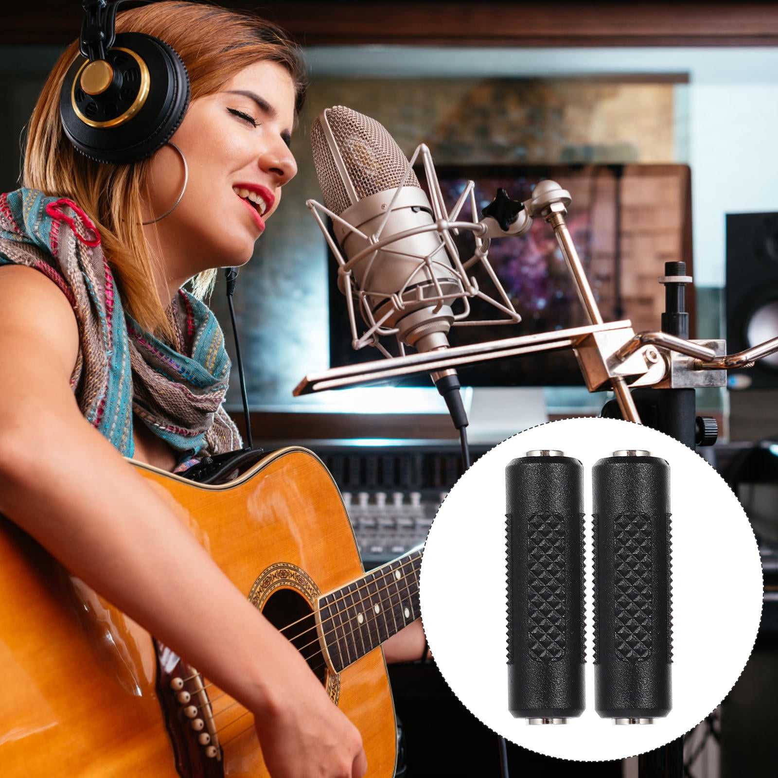 WRISTBIQUE 2Pack Microphone Audio Adapter Cylindrical Design for ...